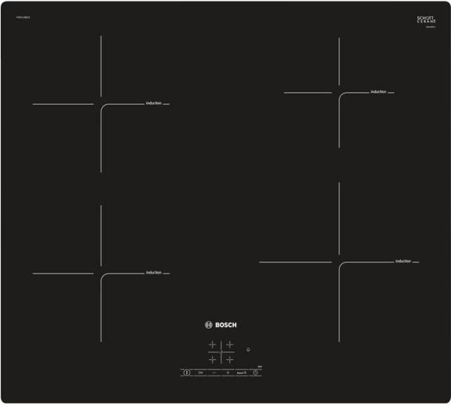 Bosch PIE611BB1E inbouw inductiekookplaat met PowerBoost en Timer ...